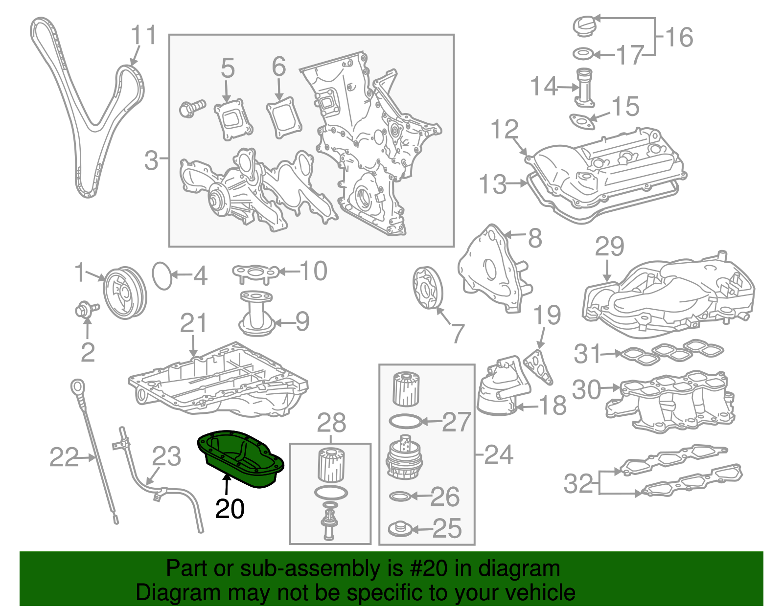 2003-2024 Toyota Oil Pan 12102-AD010 | Toyota San Diego Parts