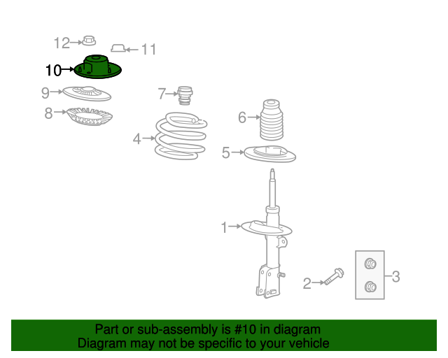 2009-2020 Dodge Journey Strut Mount 5171178AC | TascaParts.com