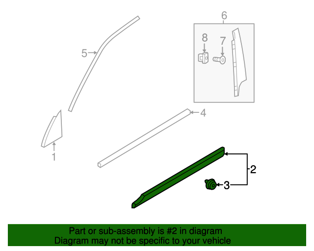 2018-2021 Volvo XC60 Side Molding 39846016 | TascaParts.com