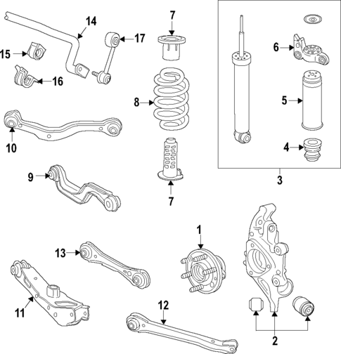 Rear Suspension for 2019 Chevrolet Traverse | GM Parts Center