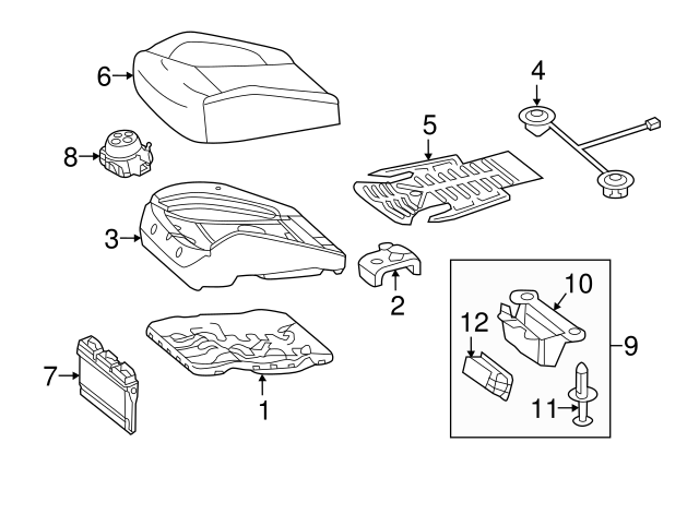 166-906-72-02 - Seat Heater Pad 2016-2019 Mercedes-Benz ...
