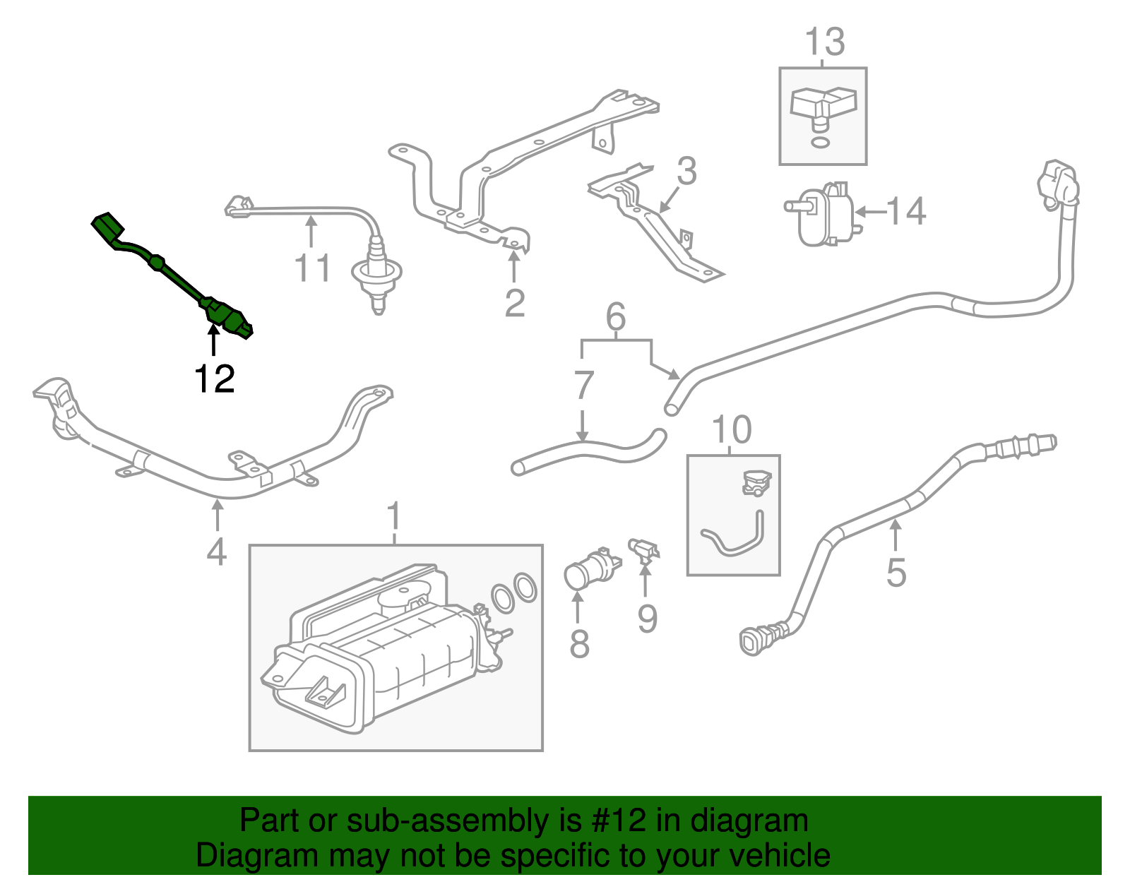 2014 Honda CR-V 2014 Honda CR-V - Sensor Oxygen 36532-R5A-A01 ...