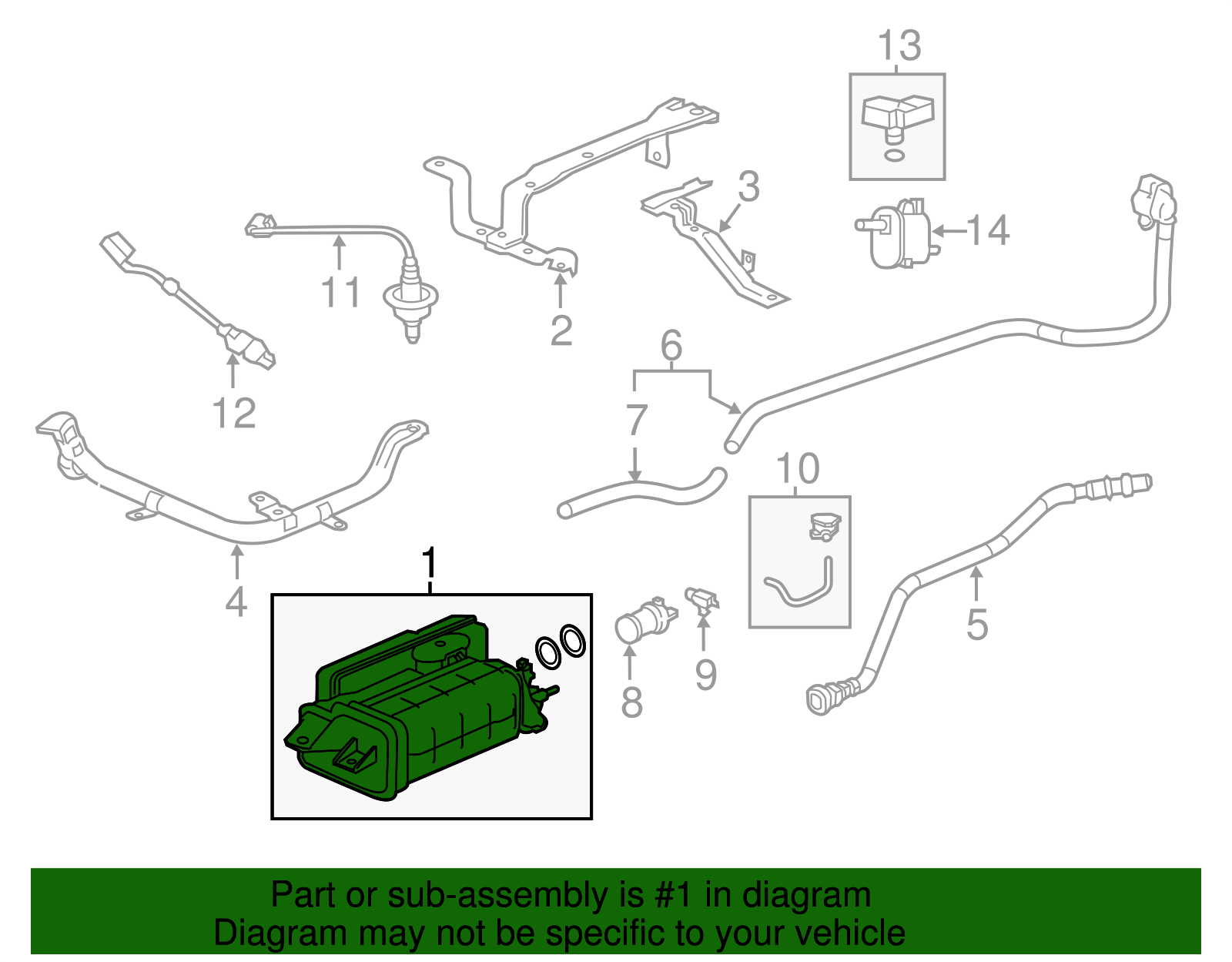17011-T0A-A01 - Canister Assembly - 2012-2019 Honda CR-V | Honda Car ...
