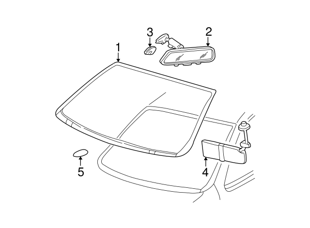 1995-2005 GM Windshield Glass 22713531 GM | GMPartsDirect.com