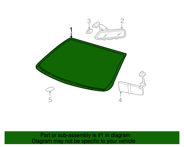 22713532 - Windshield Glass 1995-2005 GM | Gateway Buick GMC Parts