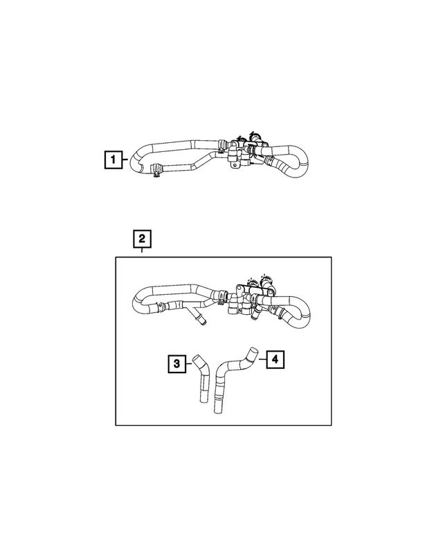 55038032AK - Heater Supply And Return Hose And Tube 2011-2021 Mopar ...