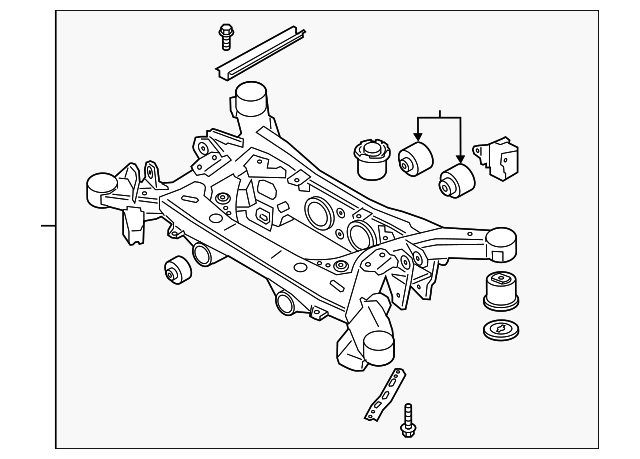 2019-2021 Genesis G70 Cross-member Complete Rear 55405-G9200 | OEM ...