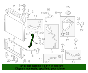 17-22-7-575-387 - Cooler Pipe - 2009-2015 BMW | BMWPartsHub