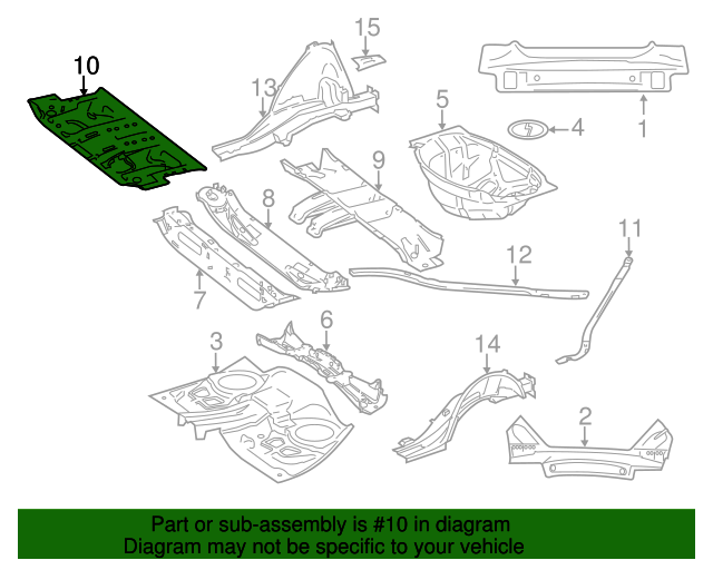 251-610-02-55 - Rear Floor Pan 2006-2012 Mercedes-Benz | Mercedes-Benz ...