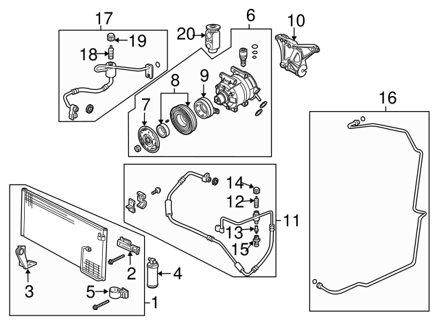 2004-2006 Pontiac GTO Air Conditioning Compressor 89019077 | QuirkParts
