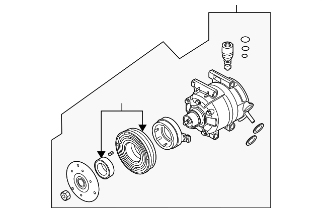 2004-2006 Pontiac GTO Air Conditioning Compressor 89019077 | QuirkParts
