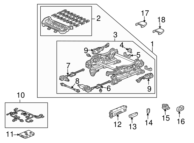 2004-2008 Acura Motor Assembly, Height 81516-SEP-003 | OEM Parts Online