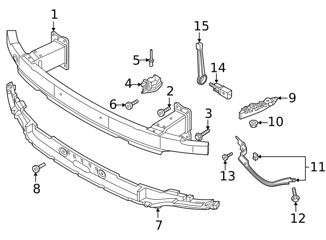 2020-2024 Audi A6 allroad Energy Absorber 4K0-807-550-F | TascaParts.com