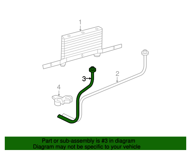 2009-2014 GM Automatic Transmission Fluid Cooler Inlet and Outlet Line ...