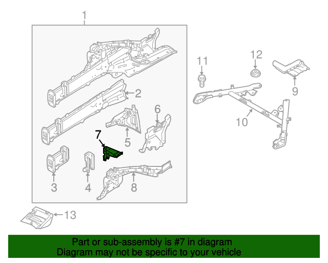 2010-2015 Porsche Panamera Fender Front Bracket 970-504-355-04-GRV ...