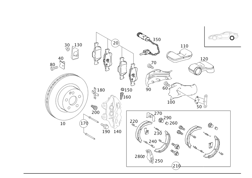 199-420-11-83 - Parts Kit, Brake Caliper 2005-2009 Mercedes-Benz SLR ...