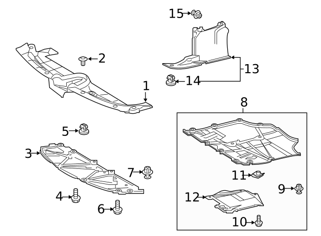 51444-02100 - Radiator Support Splash Shield 2019-2023 Toyota | Longo ...