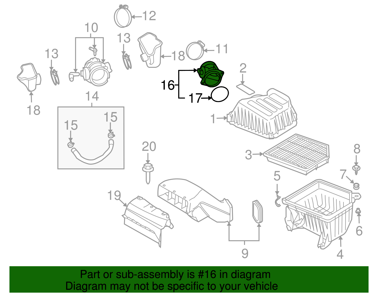 2006-2014 Hyundai Mass Air Flow Sensor 28164-3C100 | OEM Parts Online