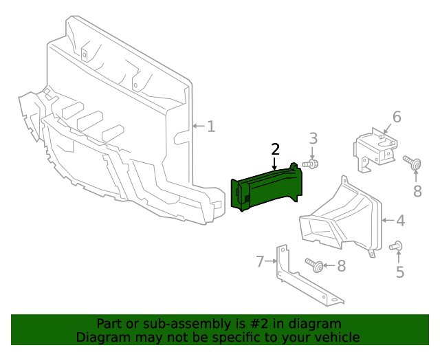 2020-2022 Toyota GR Supra Lower Air Duct 52822-WAA01 | OEM Parts Online