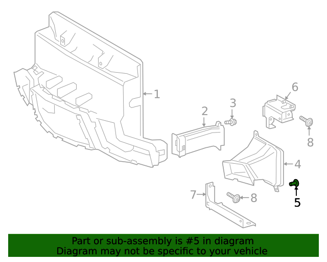 2020-2022 Toyota GR Supra Side Duct Clip 90118-WA183 | OEM Parts Online