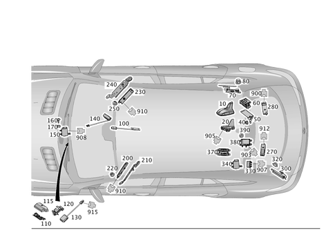 Antenna, Antenna Amplifier and Wiring Harnesses for 2013 Mercedes-Benz ...