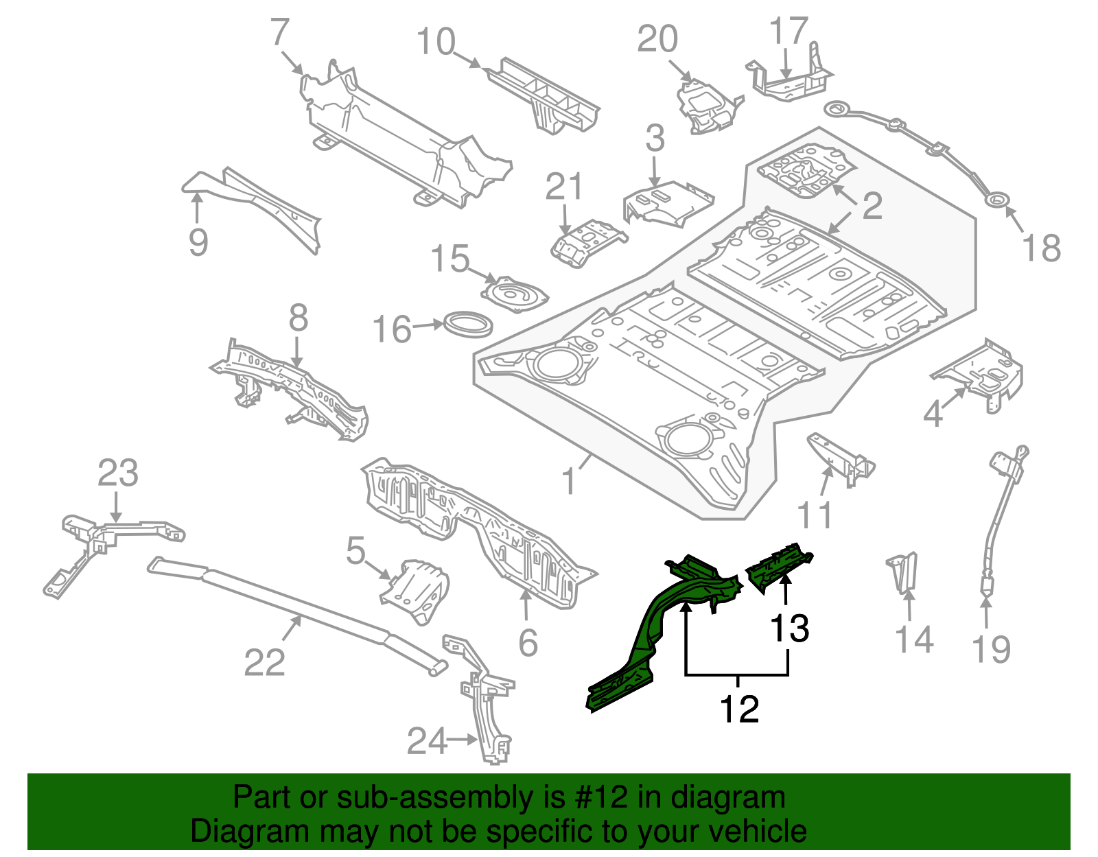 2009-2025 Nissan Rear Rail Assembly 75509-1EA0A | Sullivan Brothers Nissan