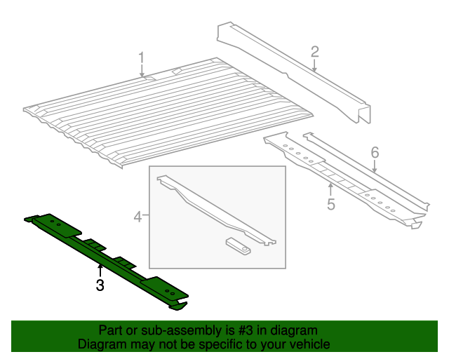Toyota 2007-2021 Toyota Tundra Cross Sill 65160-0C071 | Toyota Parts