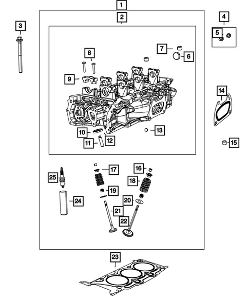 Cylinder Head for 2017 Jeep Wrangler | CDJR Parts
