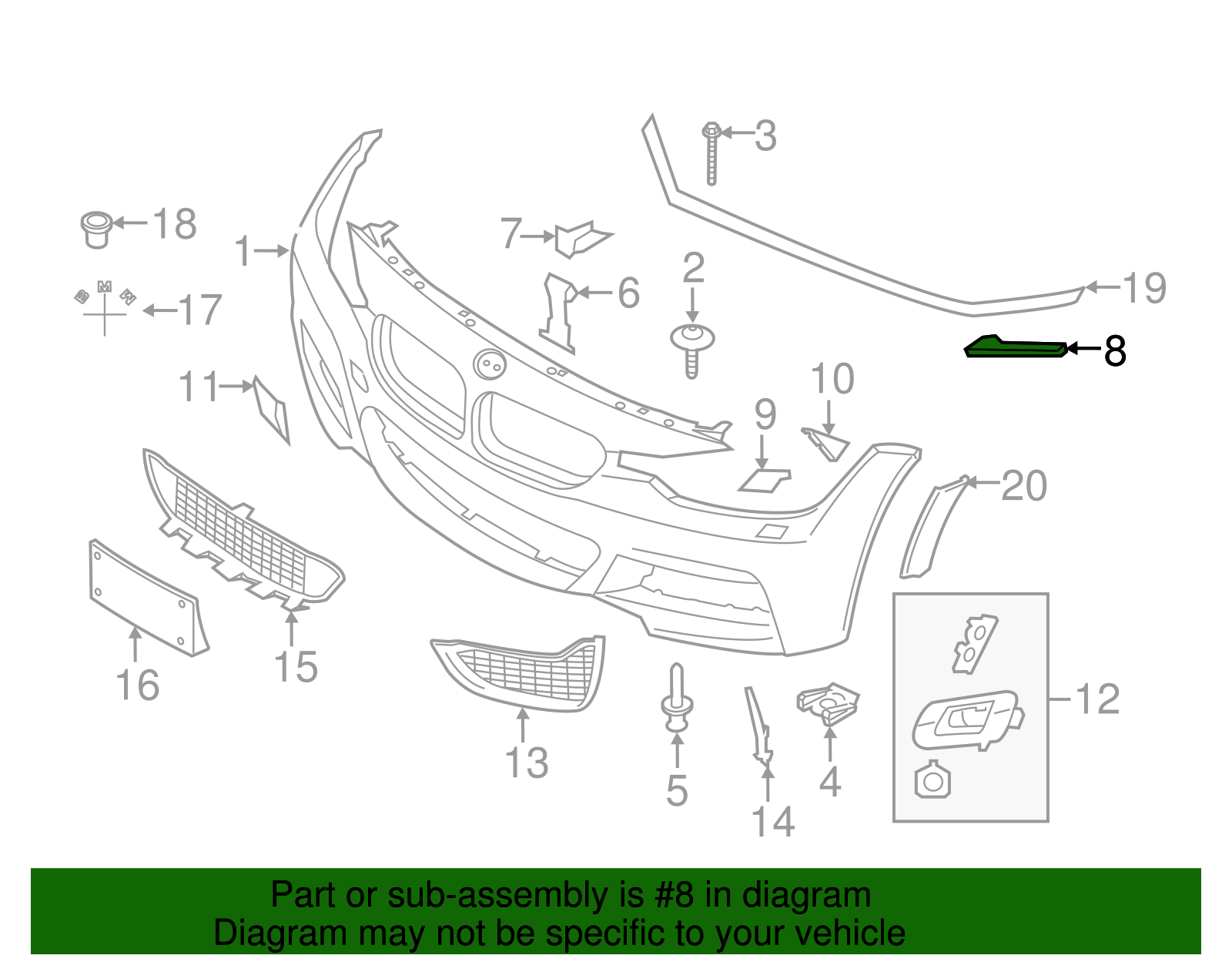Genuine BMW 51-11-8-057-255 | Bumper Cover Side Bracket | FREE Shipping ...