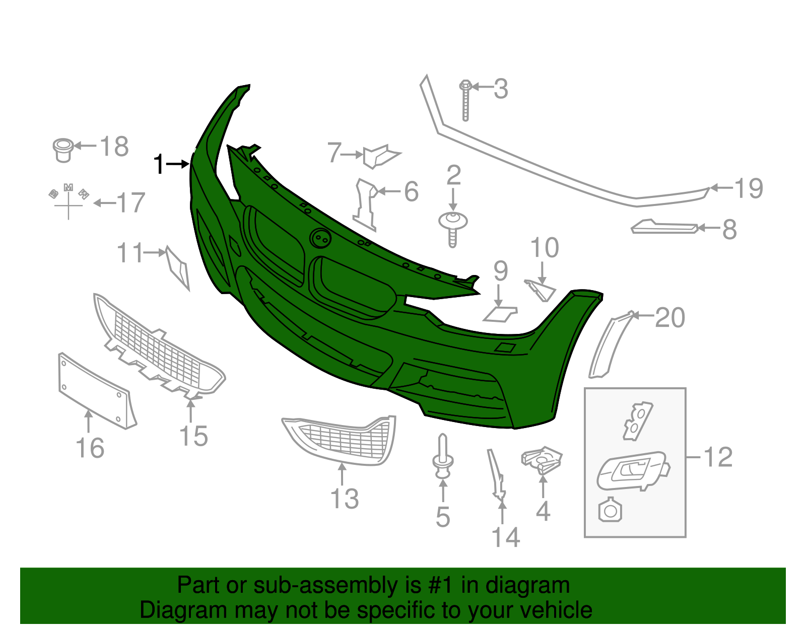 51118058822 - 2015-2020 BMW Bumper Cover (51-11-8-058-822) | BMW of ...