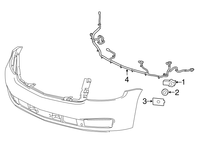 2015-2020 GMC Front Object Alarm Sensor Wiring Harness (Replaces Part ...