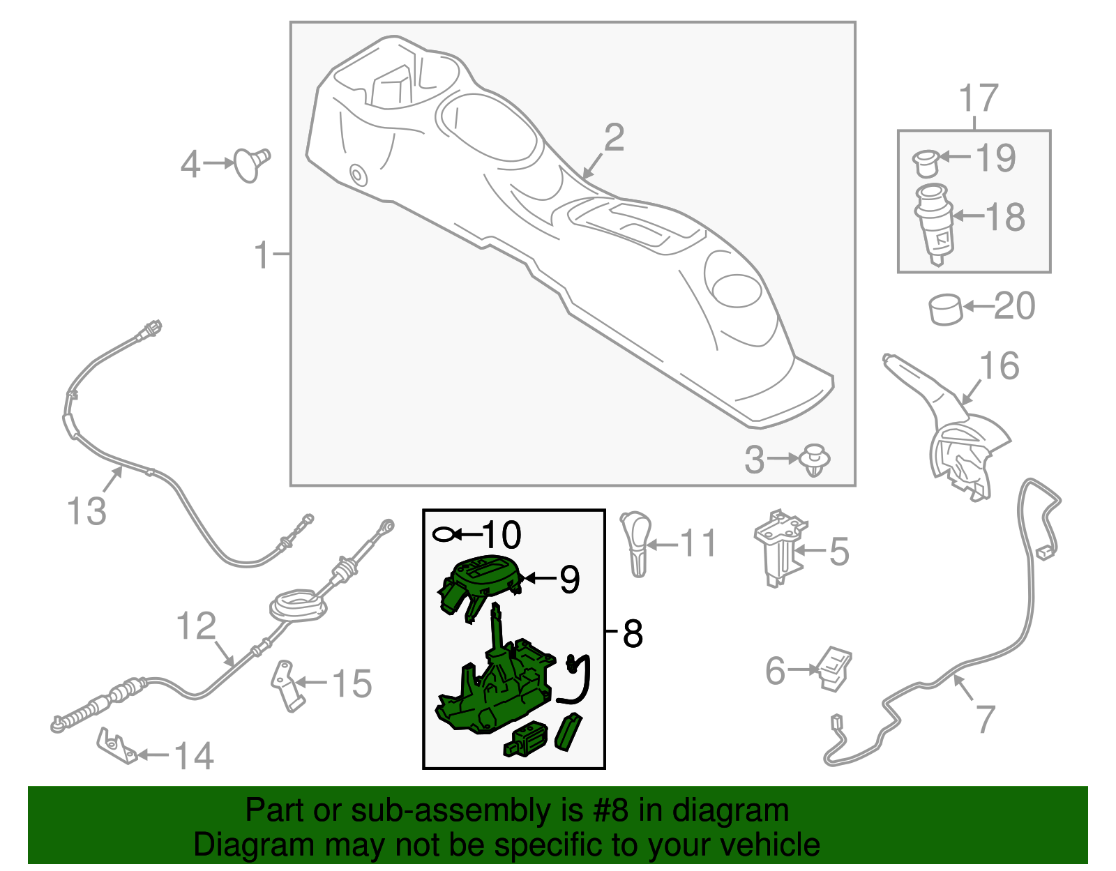 2012-2019 Nissan Shifter Assembly 34901-9KF1D | Jenkins Nissan Of ...