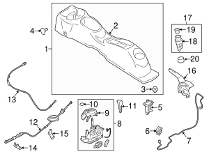2012-2019 Nissan Shifter Assembly 34901-9KF1D | OEM Parts Online