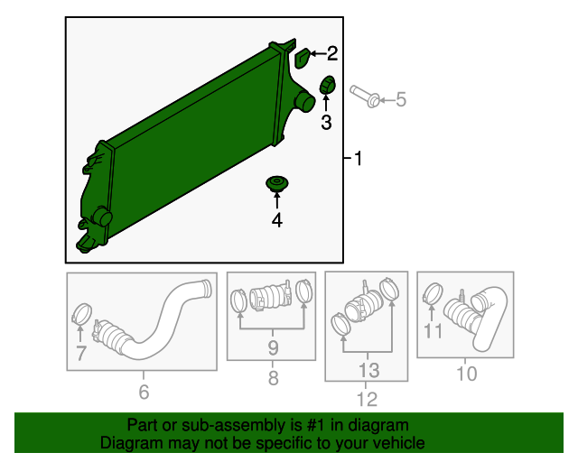 14461-EZ40B - Inter-Cooler - 2016-2019 Nissan TITAN XD | Nissan OEM ...