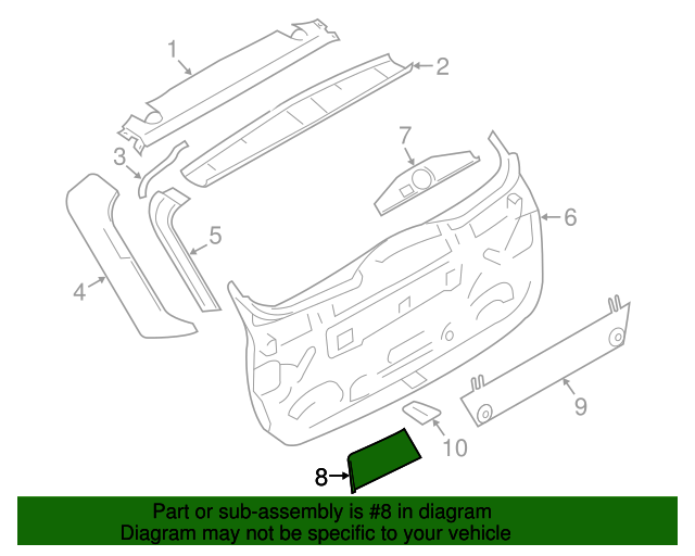 51-49-7-318-334 - Lid Trim - 2014-2019 BMW | Buy BMW Parts Now