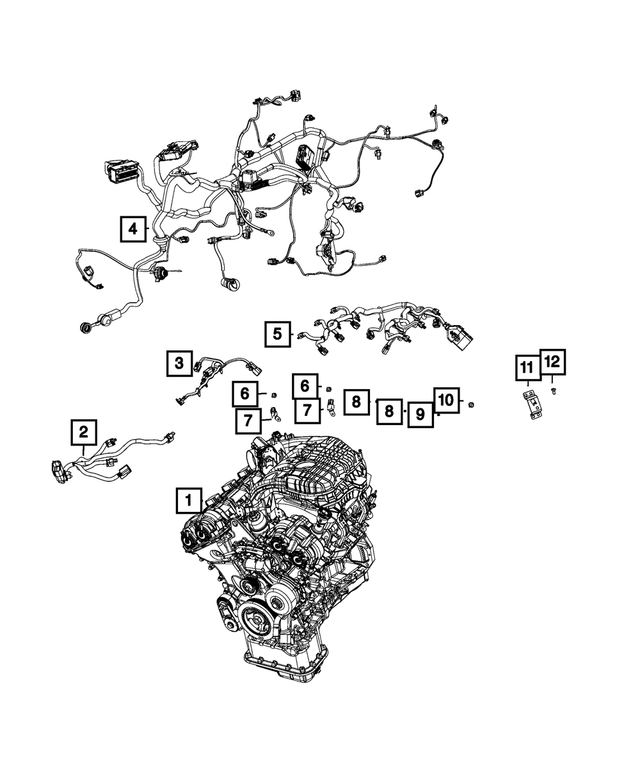 2021 Dodge Charger Engine Wiring 68500141AA | Mopar Estores