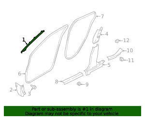 2020-2024 Nissan Kicks Windshield Pillar Trim 76912-5RW0A | Ziegler ...