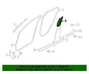 76913-5R80A - Upper Center Pillar Trim 2018-2024 Nissan Kicks | Nissan ...