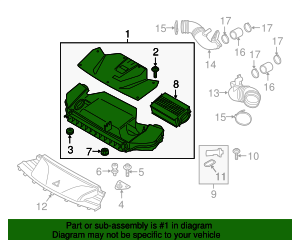 Genuine BMW 13-71-7-848-622 | Air Cleaner Assembly | FREE Shipping on ...