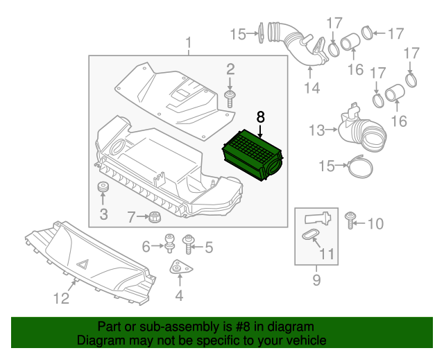 2015-2019 BMW BMW 16-18 X5-Air Filter 13718626739 13-71-7-850-055 | The ...