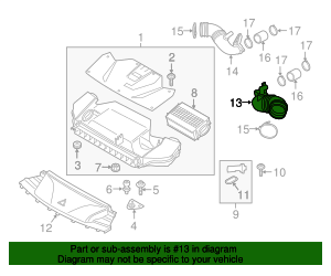 13-71-7-848-382 - Outlet Duct - 2015-2019 BMW | Buy BMW Parts Now