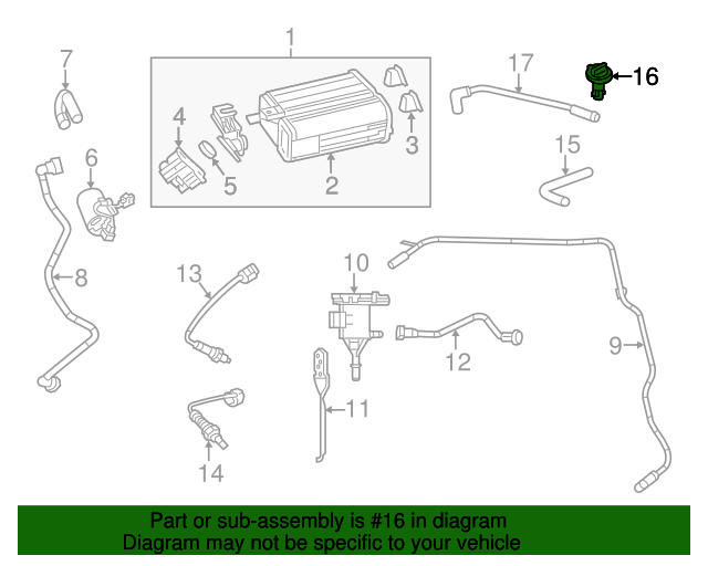 2011-2024 Mopar PCV Valve 05038532AA | Mopar Parts Canada