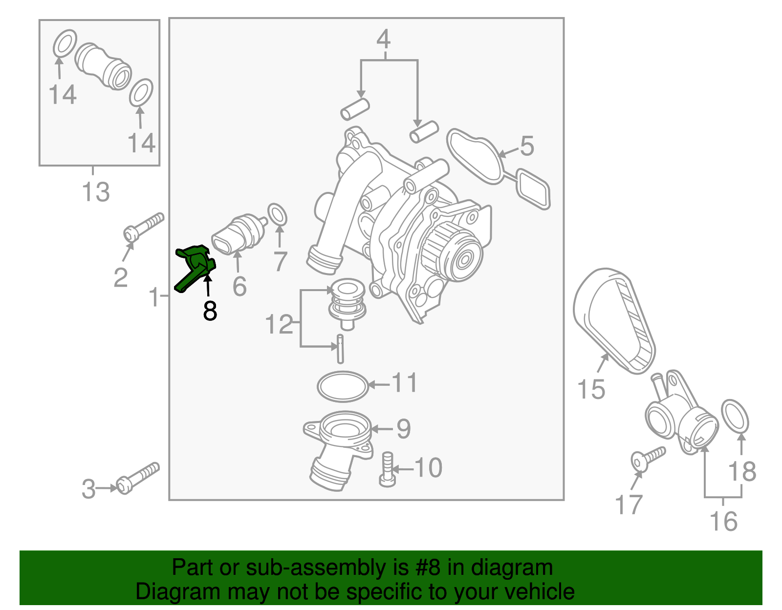 2009-2018 Volkswagen Temp Sensor Retainer Spring 06H-121-142-C | OEM VW ...