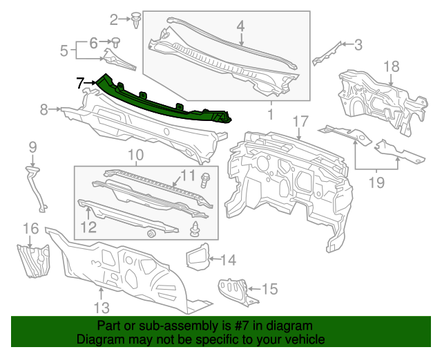 22891428 - Plenum Upper Panel 2014-2016 Cadillac ELR | Gateway Buick ...