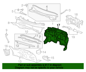2014-2016 Cadillac ELR Dash Panel Inner Insulator 23342482 GM ...