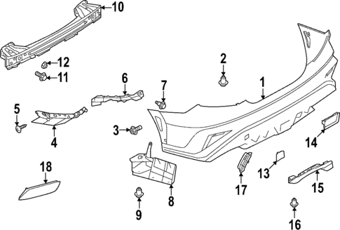Bumper & Components - Rear for 2022 Subaru WRX | Subaru Parts Store