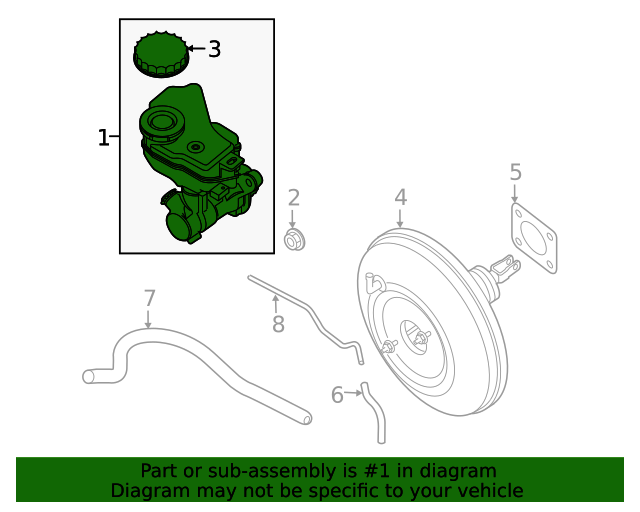 2021 Nissan Maxima Master Cylinder 46010-3TA1B | TascaParts.com