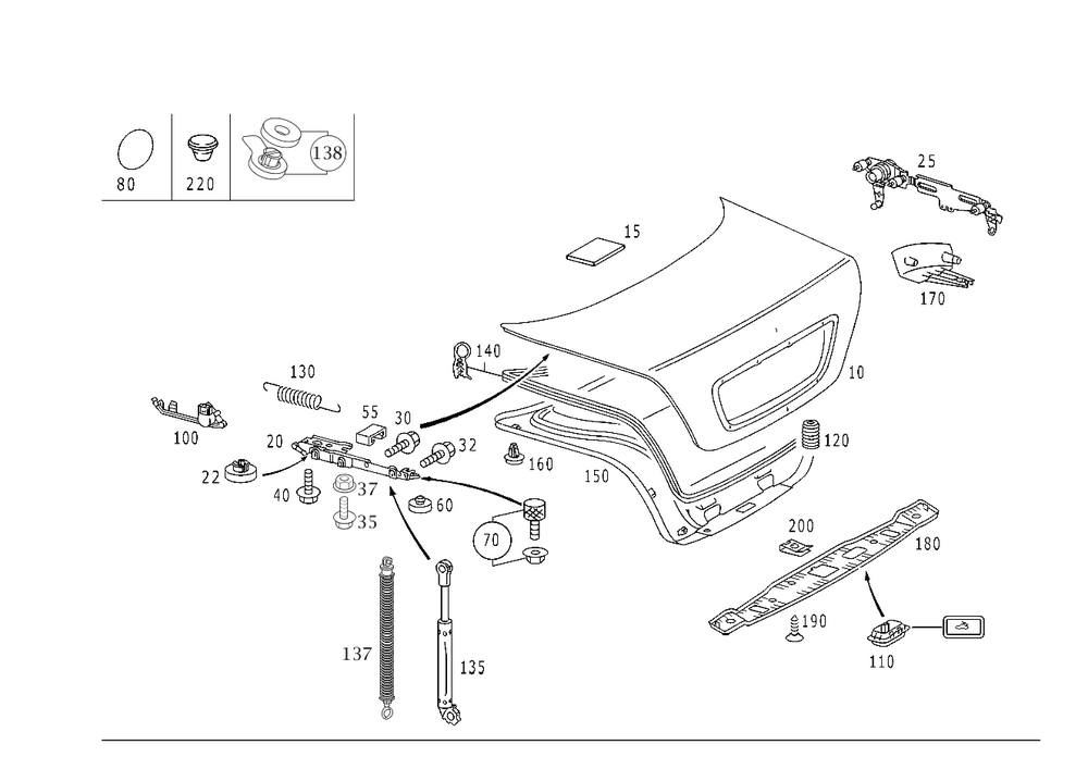 220-750-06-87 - Hinge 2000-2006 Mercedes-Benz | Mercedes-Benz USA Parts