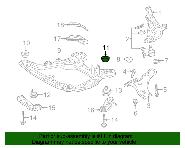 2016-2022 Lexus Engine Cradle Stopper 52216-0E030 | OEM Parts Online