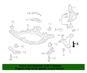 2010-2022 Lexus Lower Control Arm Bolt 90119-A0259 | OEM Parts Online